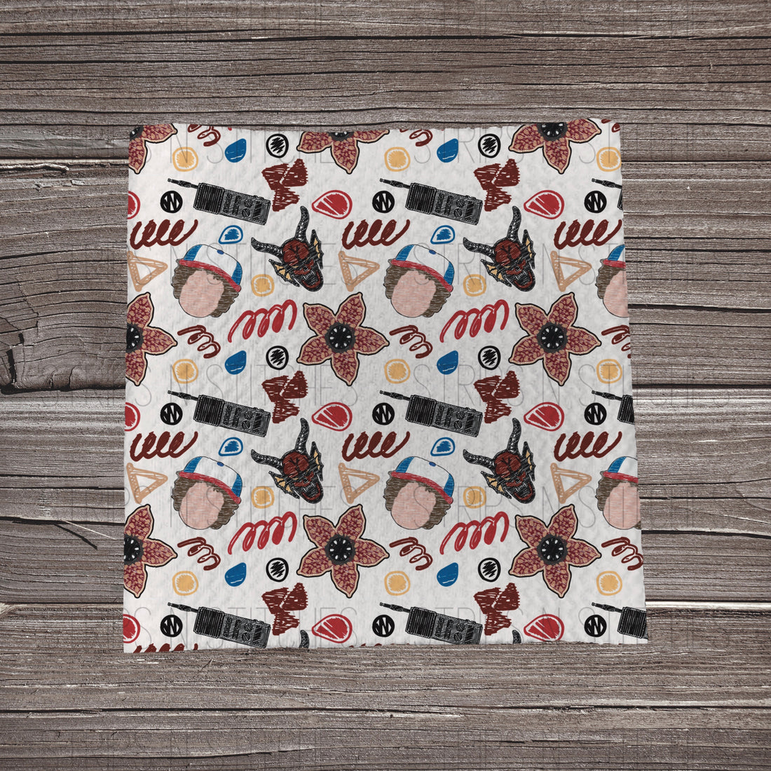 Doodle Stranger Things | Fabric Strip- Bow Making- – Strips N Stitches