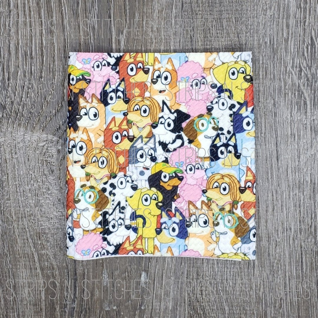 Bluey Mashup -Fabric Strip- Bow Making- Headwrap- Scrunchies – Strips N ...